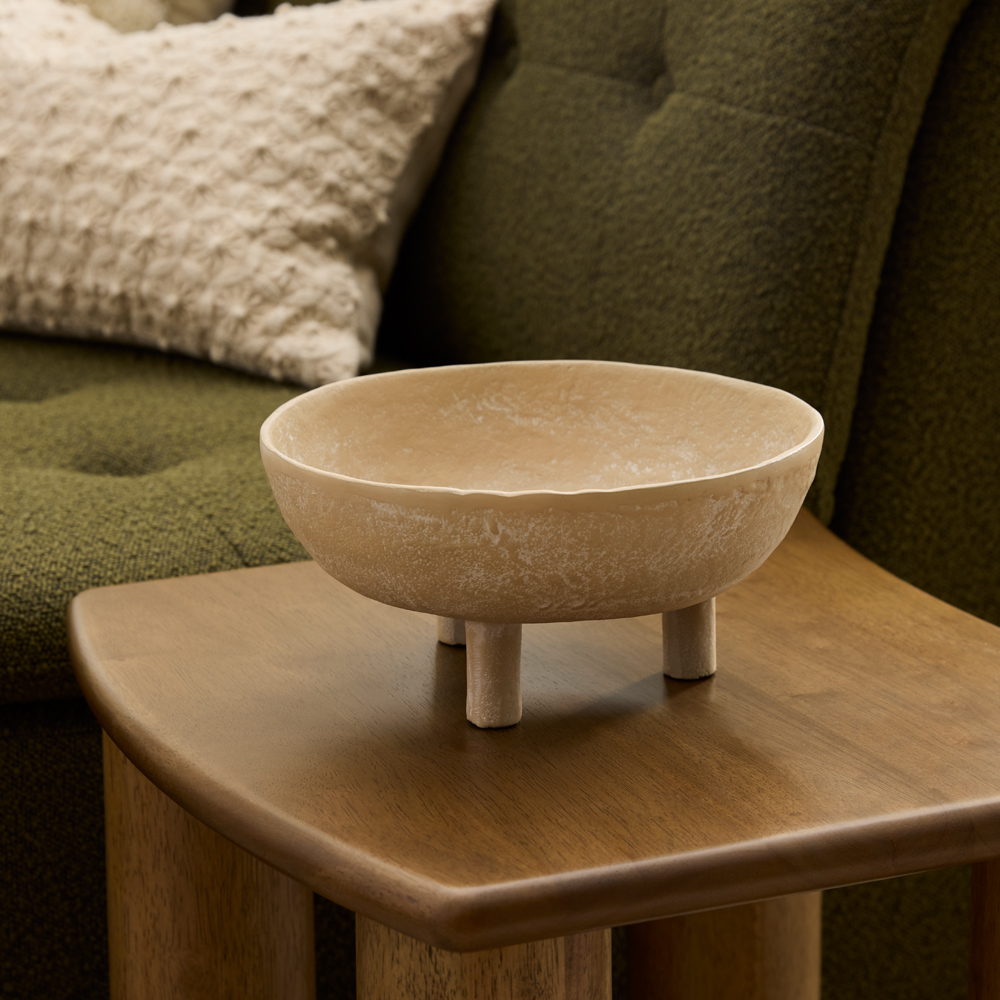 Laguna Beige Footed Bowl | Adairs