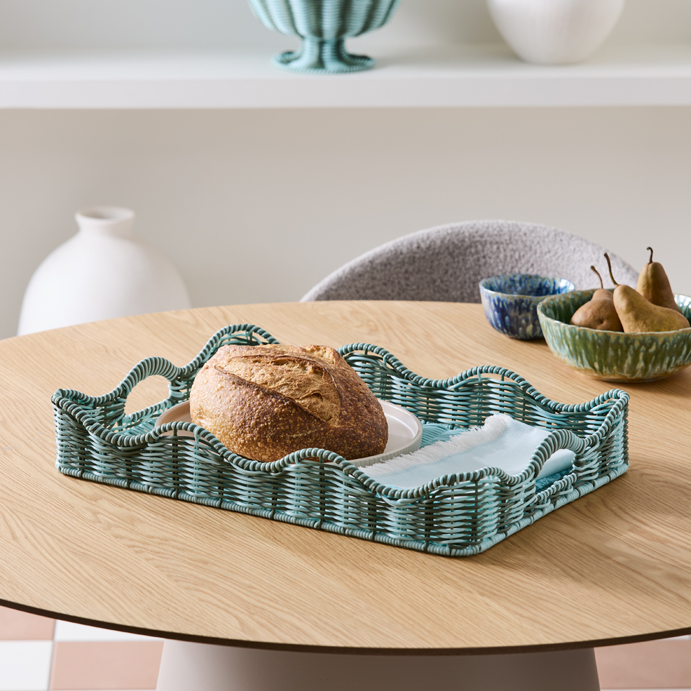 Eden Green & Blue Tray | Adairs