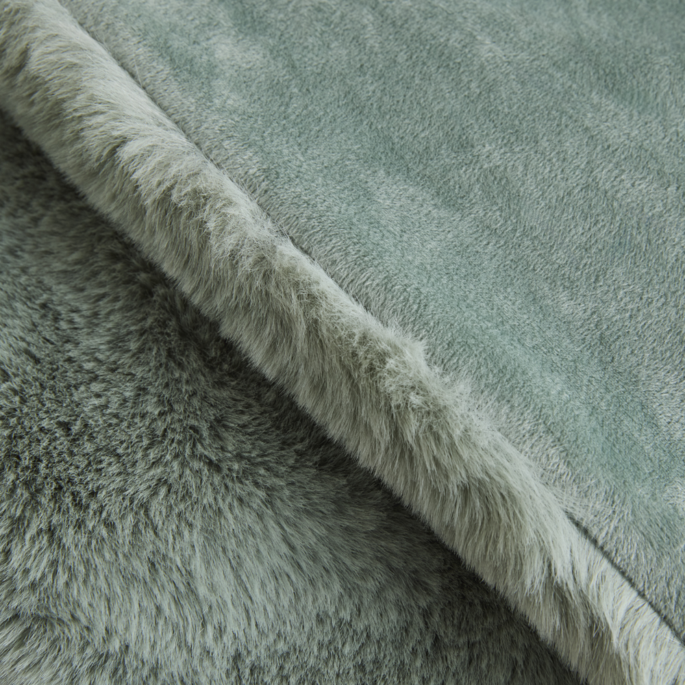 Adairs Kids - Frankie Slate Green Faux Fur Throw | Adairs