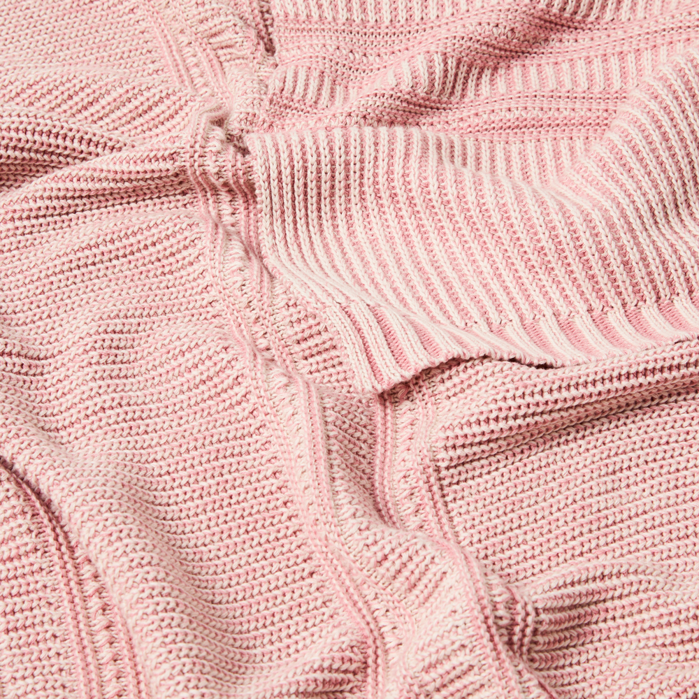 Buxton Blush Knit Throw | Adairs
