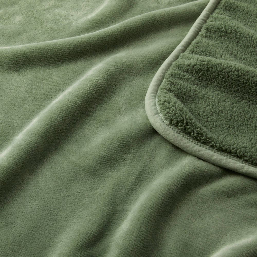 Sage Sherpa Throw | Adairs