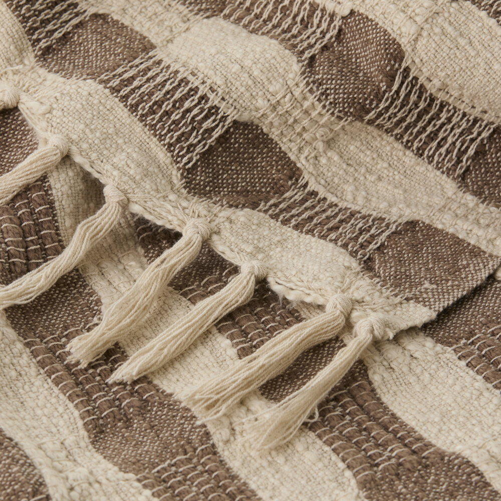Lonsdale Brown & Natural Throw | Adairs