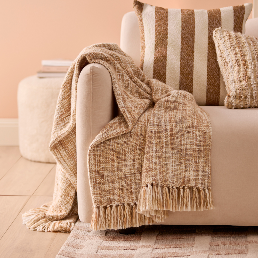 Burleigh Natural Boucle Throw | Adairs