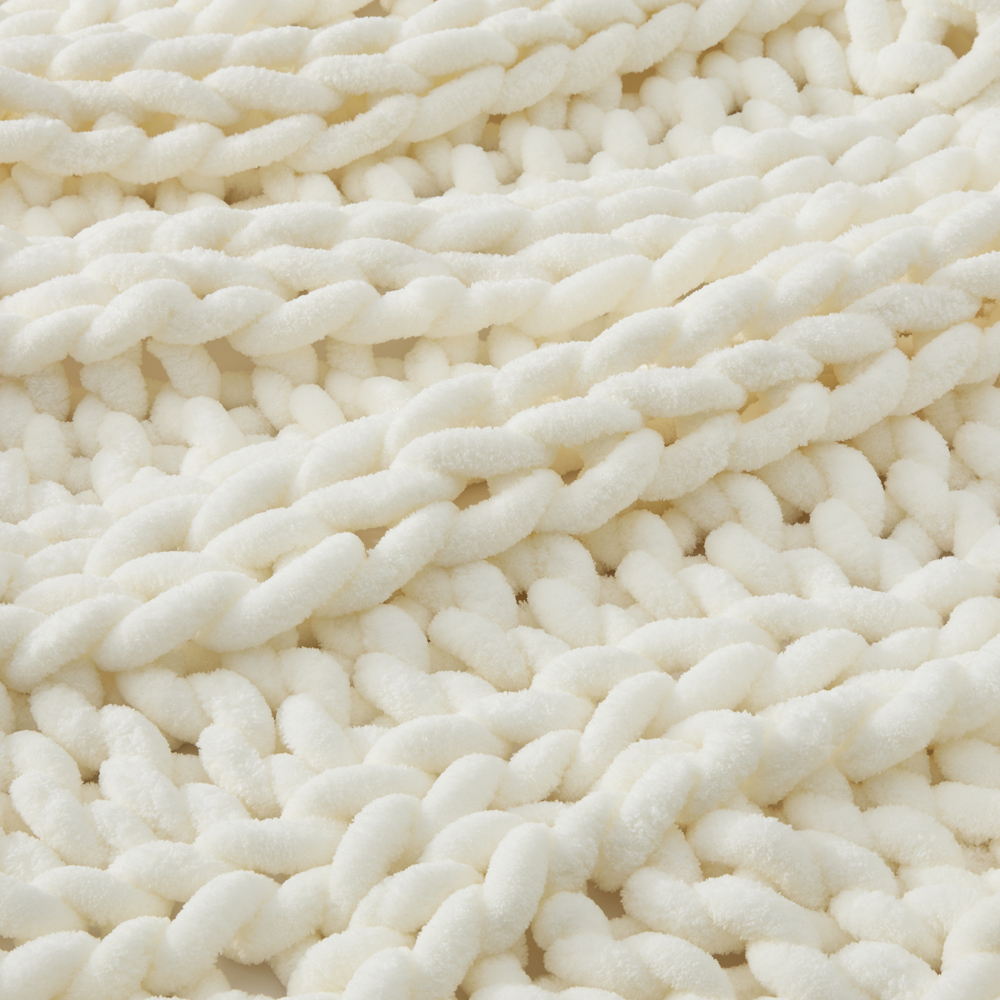 Belmont Natural Chunky Knit Throw | Adairs