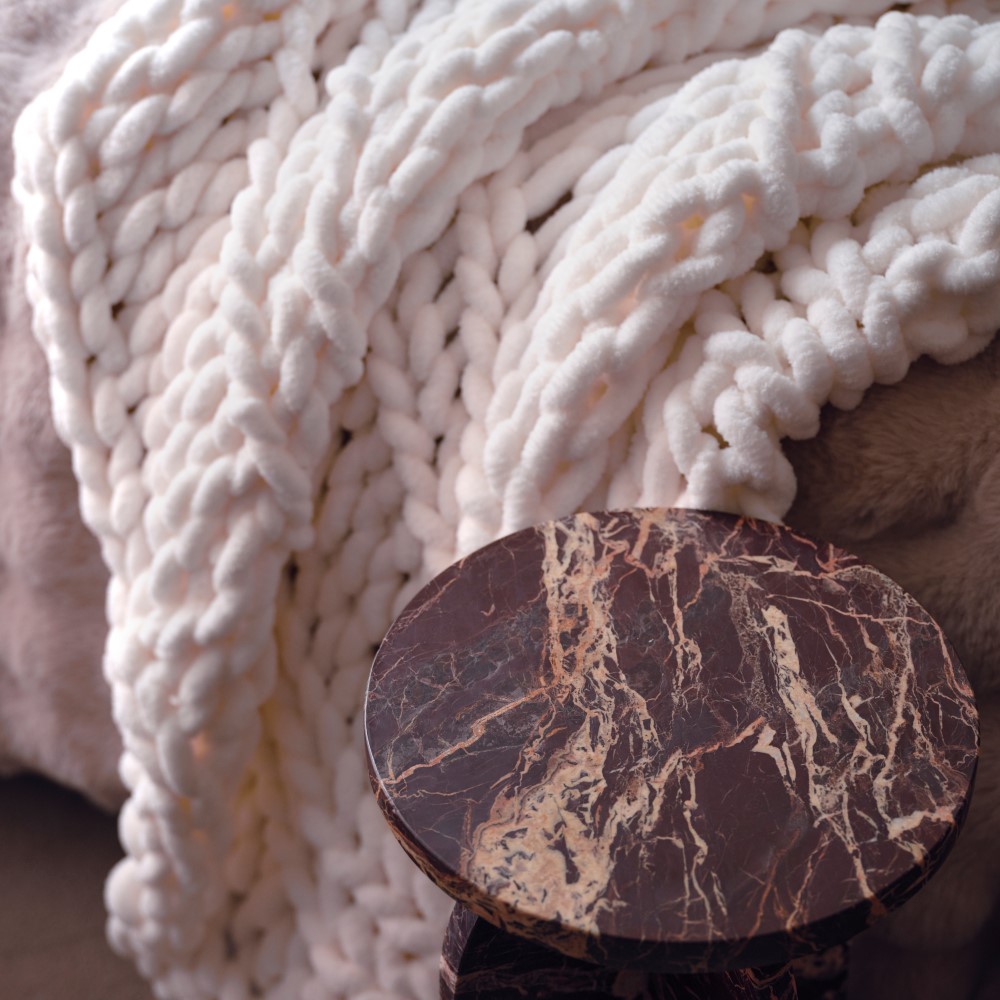 Belmont Natural Chunky Knit Throw | Adairs