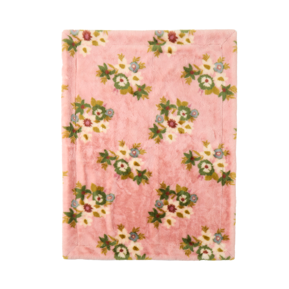 April Pink Fur Throw | Adairs