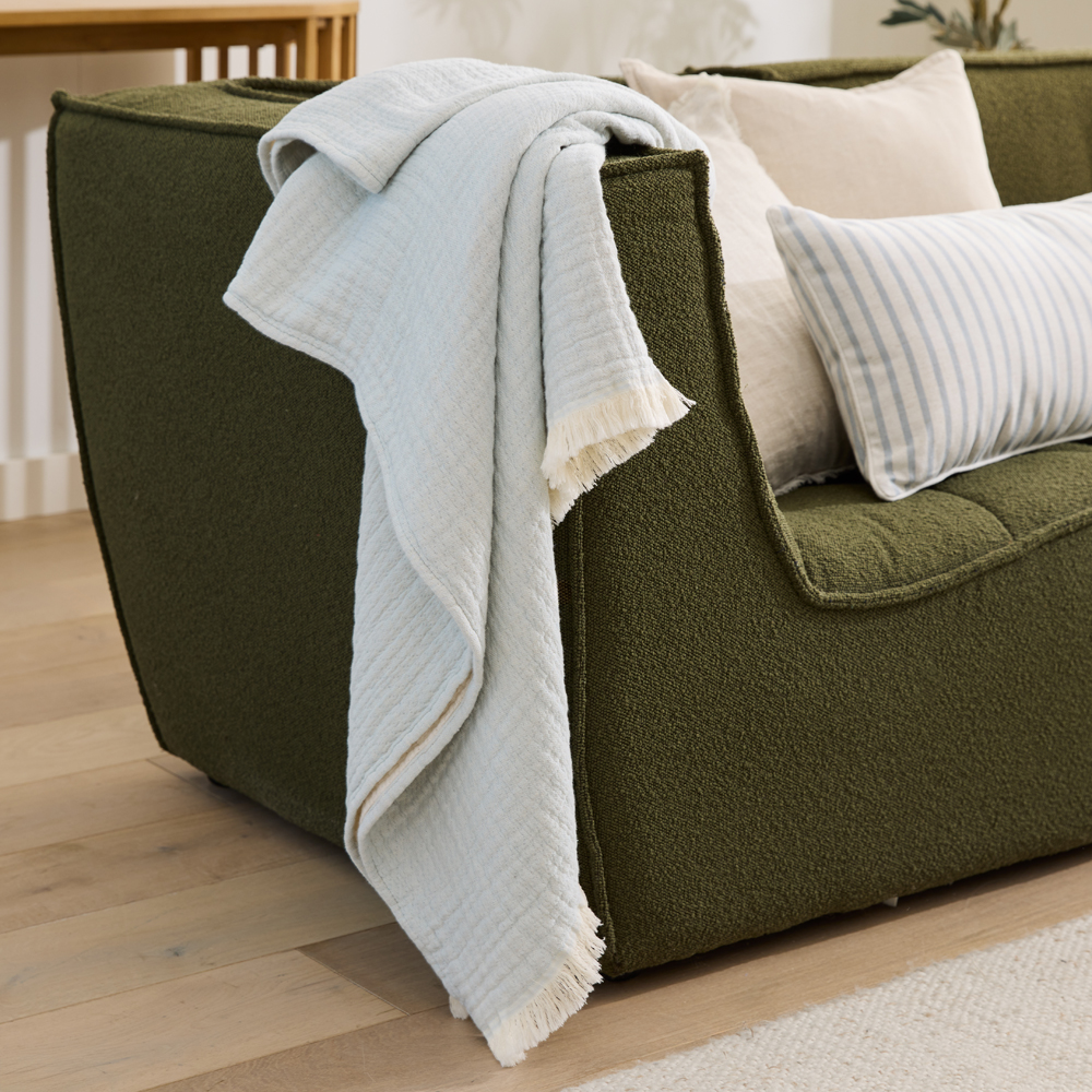 European Collection Blue & White Elio Throw | Adairs