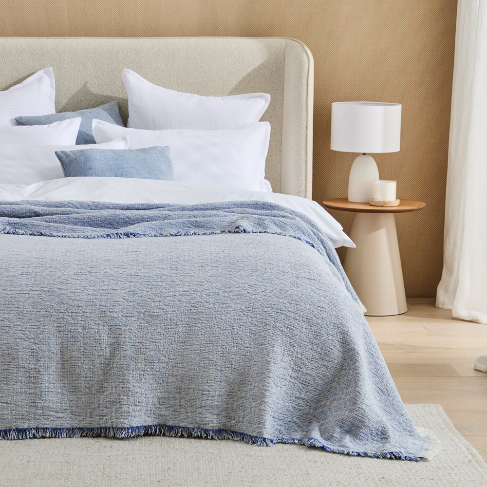 Frome Blue Blanket | Adairs