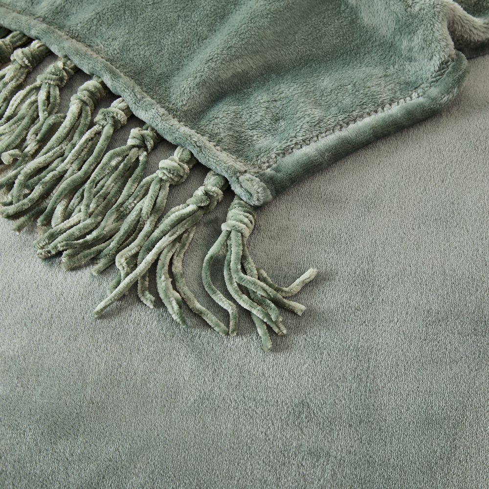 Supersoft Sage Blanket | Adairs