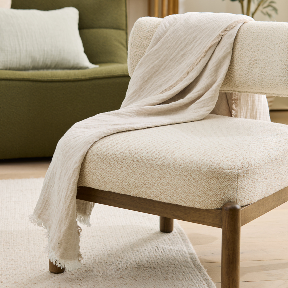 Belgian Vintage Wash Linen Linen Throw | Adairs