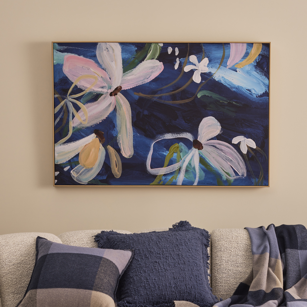 Daisy Blue Dreamscape Canvas | Adairs