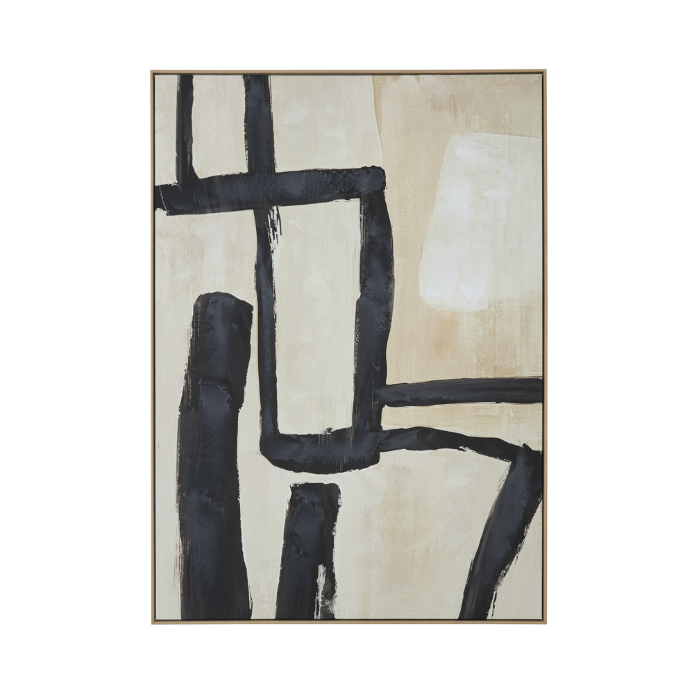 Linea Black & Natural Canvas | Adairs