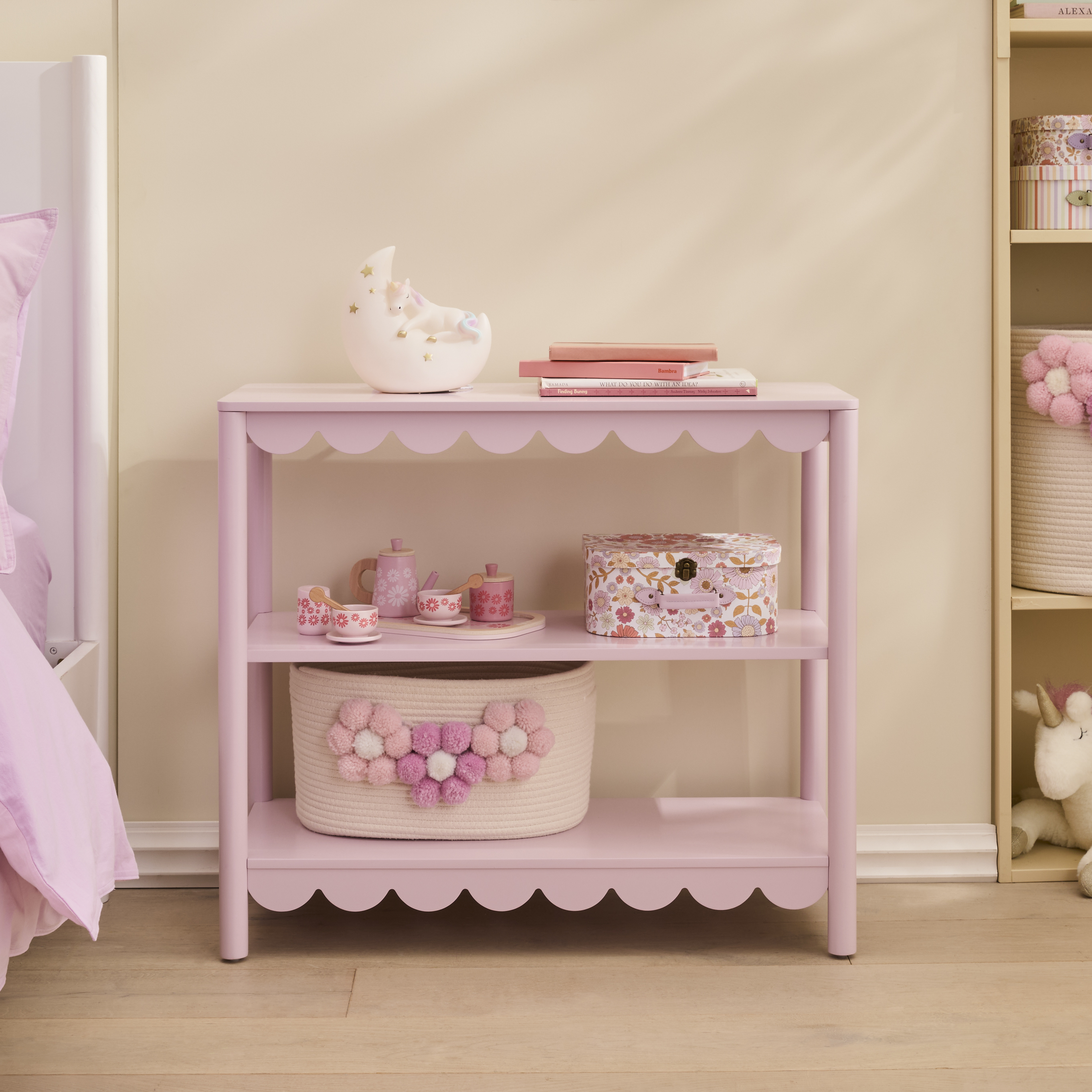 Adairs Kids - Sadie Lilac Scallop Storage Shelf | Adairs