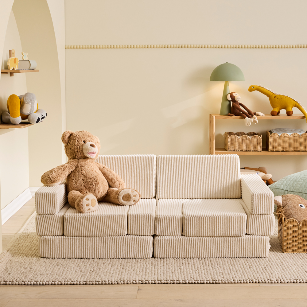 Adairs Kids - Cord Natural Play Sofa Set | Adairs