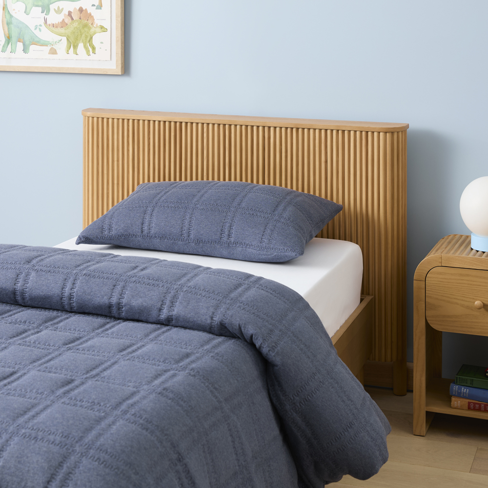 Adairs Kids - Ryder Natural Timber Ribbed Bedhead | Adairs