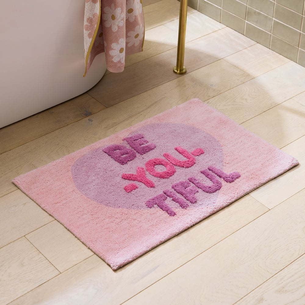 Adairs Kids - Be-you-tiful Lilac Bath Mat | Adairs