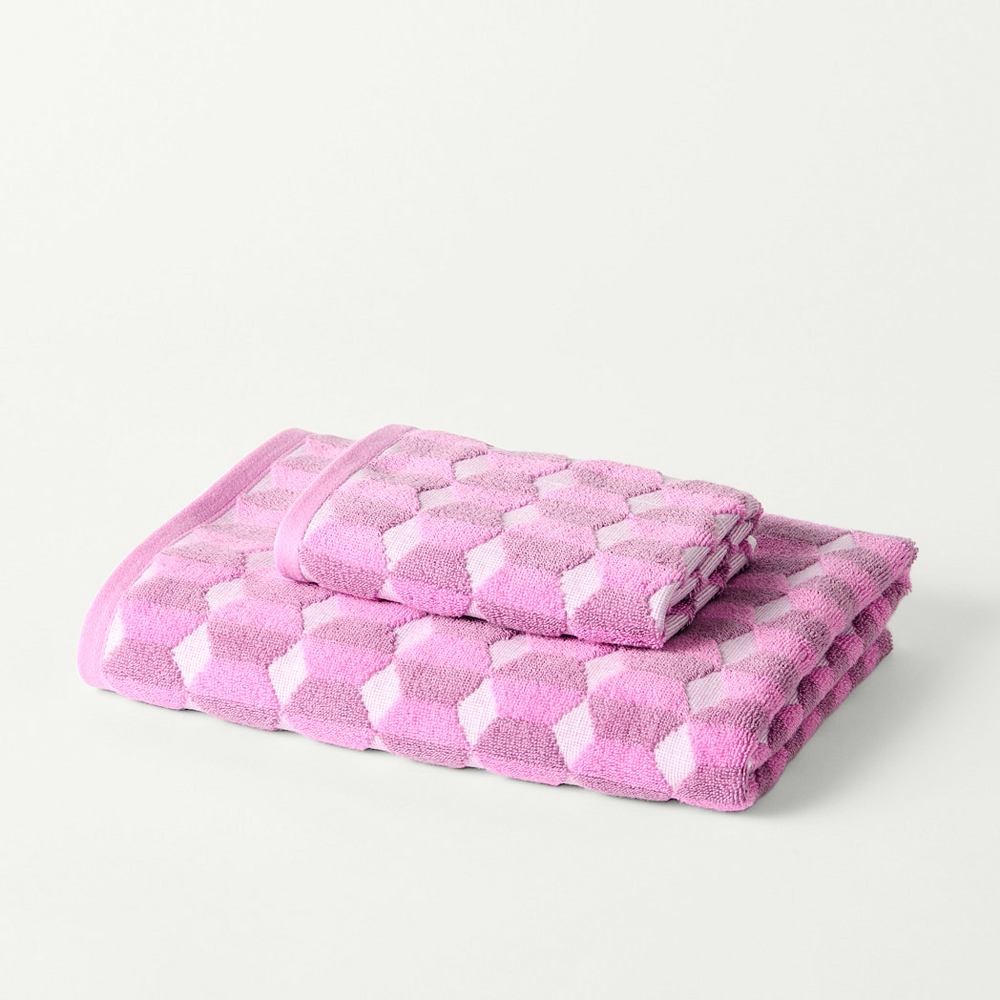 Adairs Kids - Geo Pink & Lilac Bath Towel | Adairs