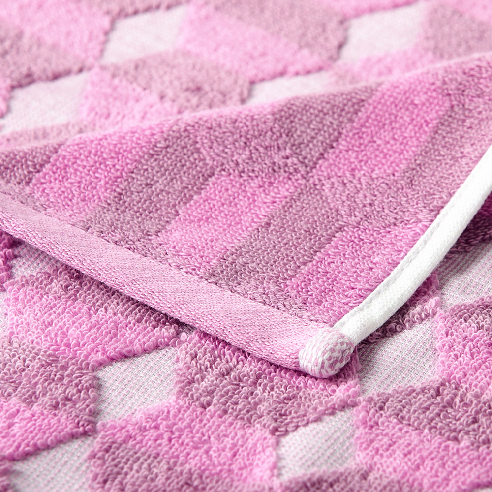 Adairs Kids - Geo Pink & Lilac Bath Towel | Adairs