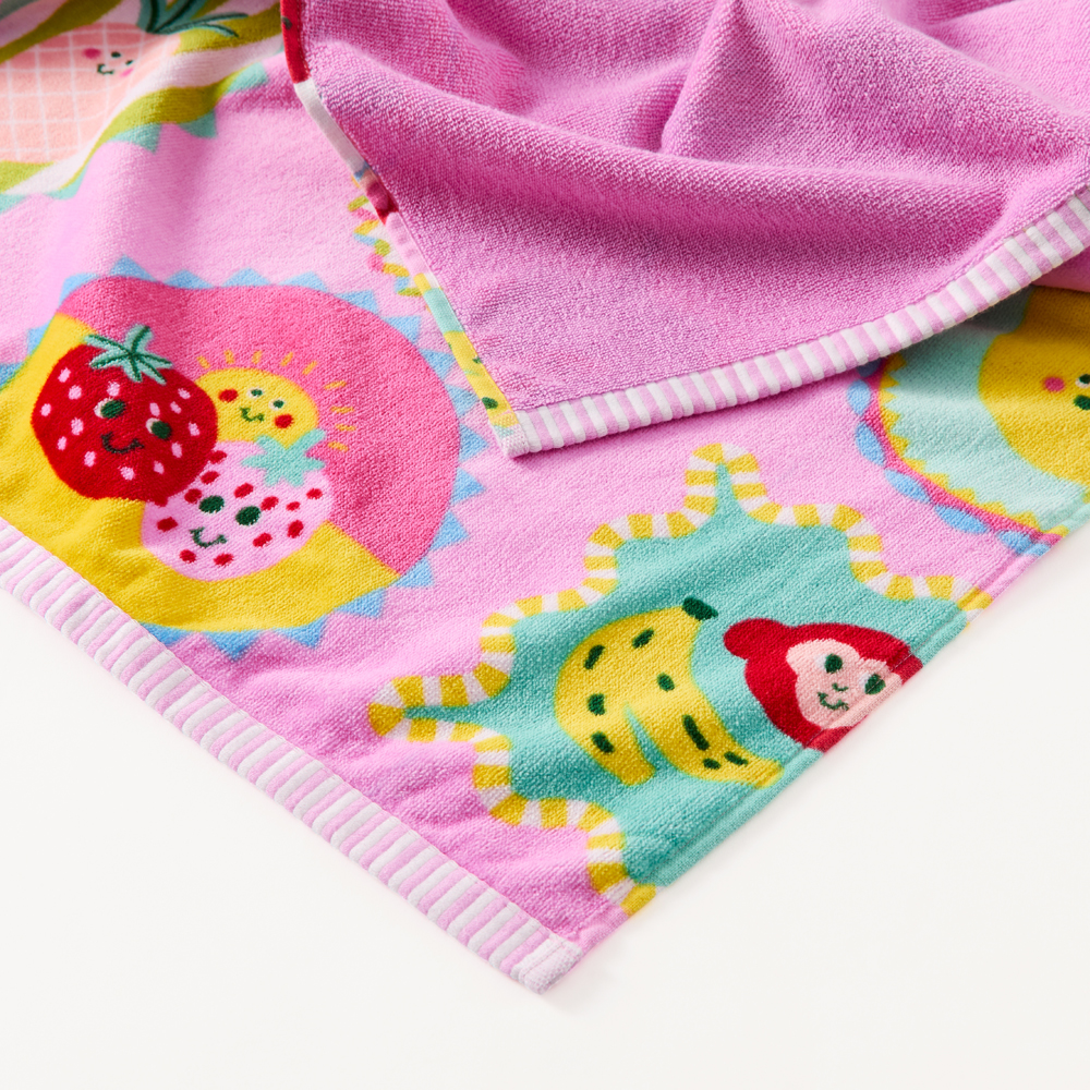Adairs Kids - Kids Summer Fruits Stamps Beach Towel | Adairs