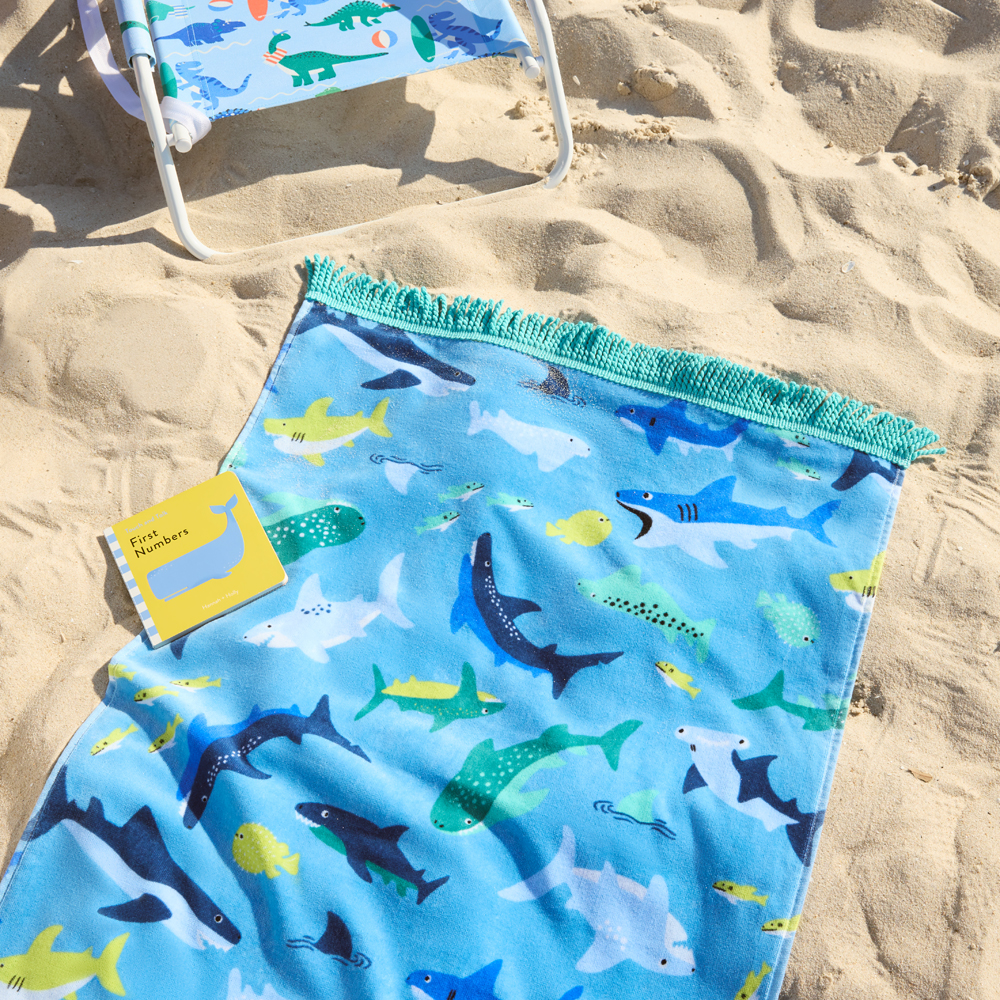 Adairs Kids - Kids Swimming Shark Beach Towel | Adairs