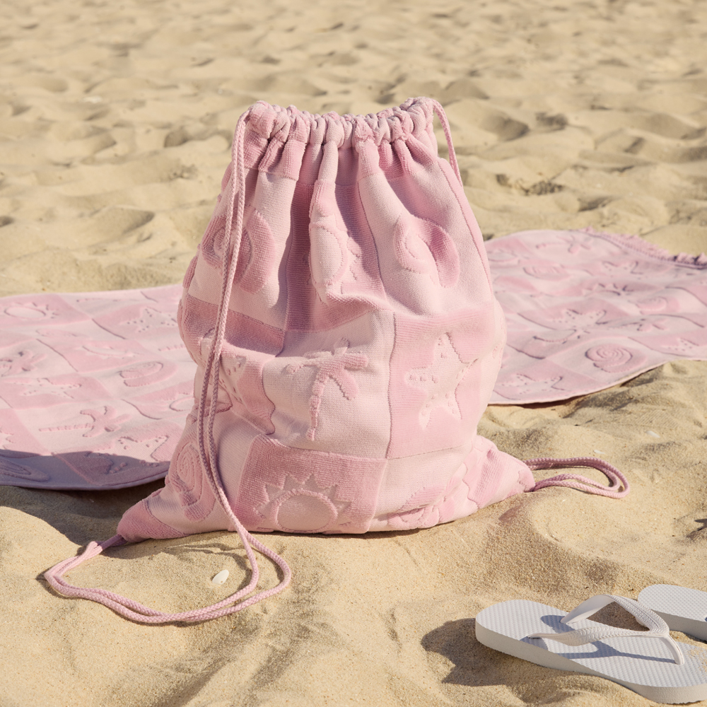 Adairs Kids - Kids Pink Shell Palm Waterproof Lined Bag | Adairs