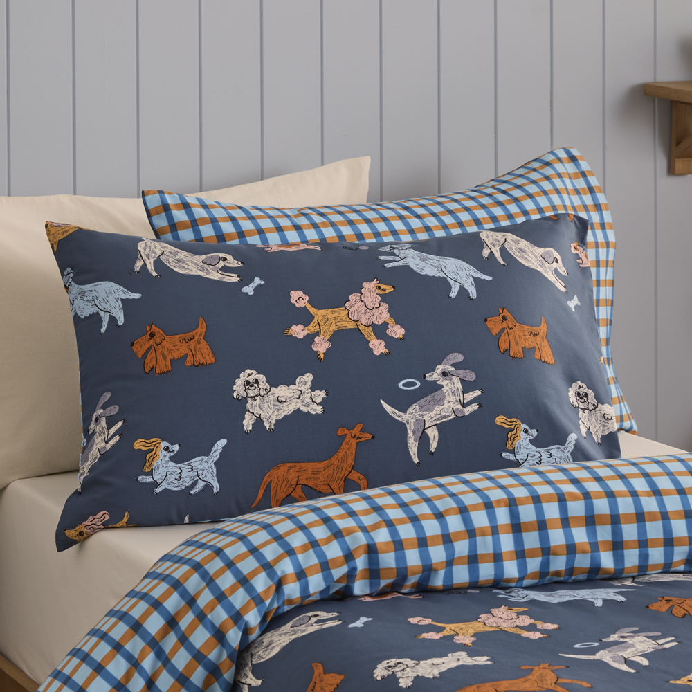 Adairs Kids - Puppy Friends Navy Quilt Cover Set | Adairs