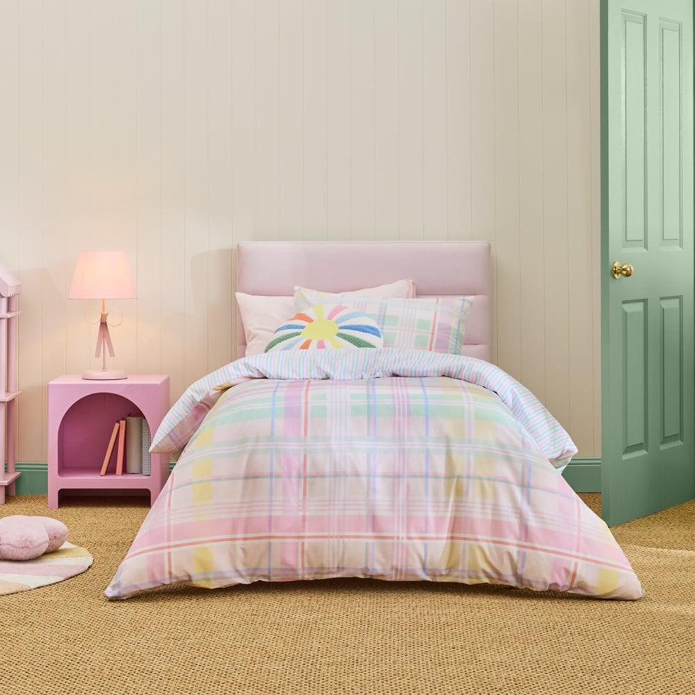 Shelby Sorbet Multi Check Quilt Cover Set | Adairs