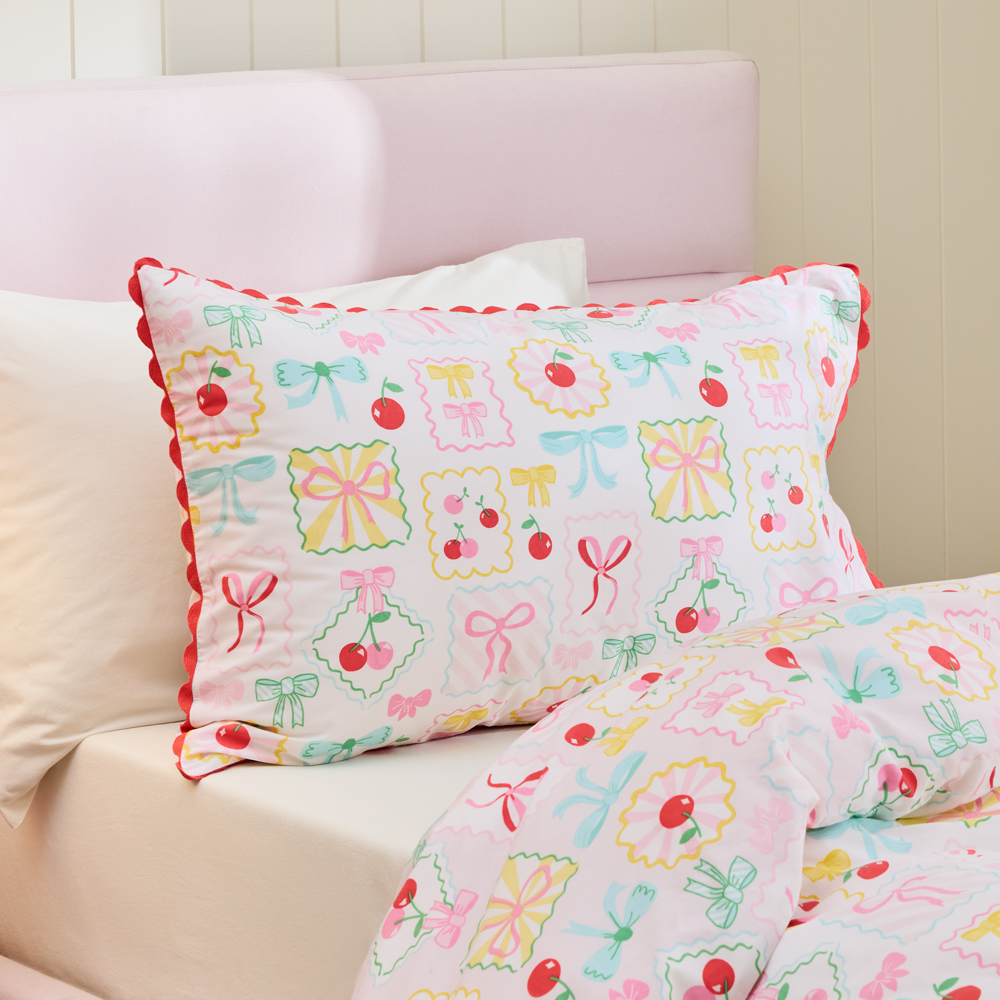Cherry Amour Light Pink Quilt Cover Set | Adairs