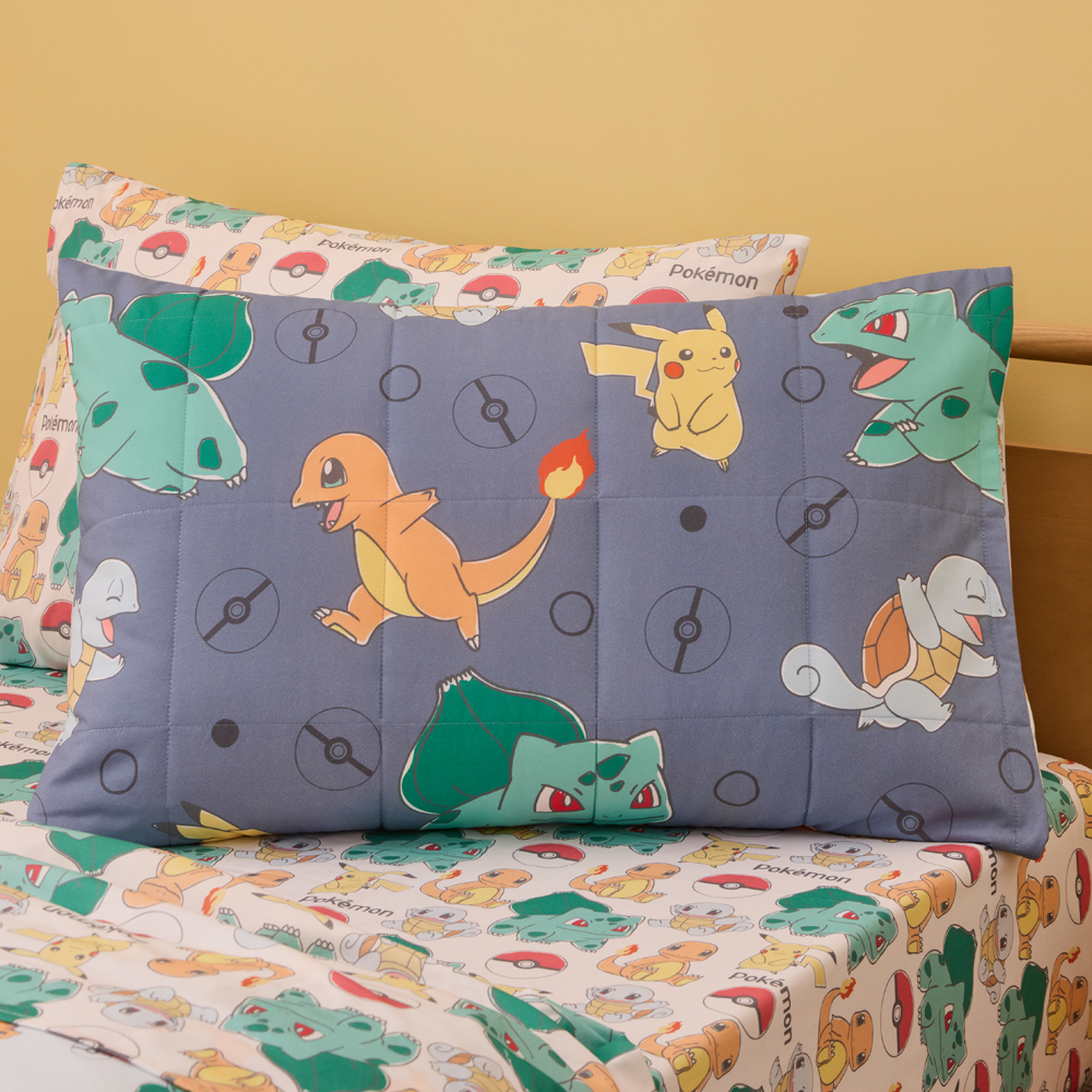 Adairs Kids - Pokémon Navy Quilted Quilt Cover Set | Adairs