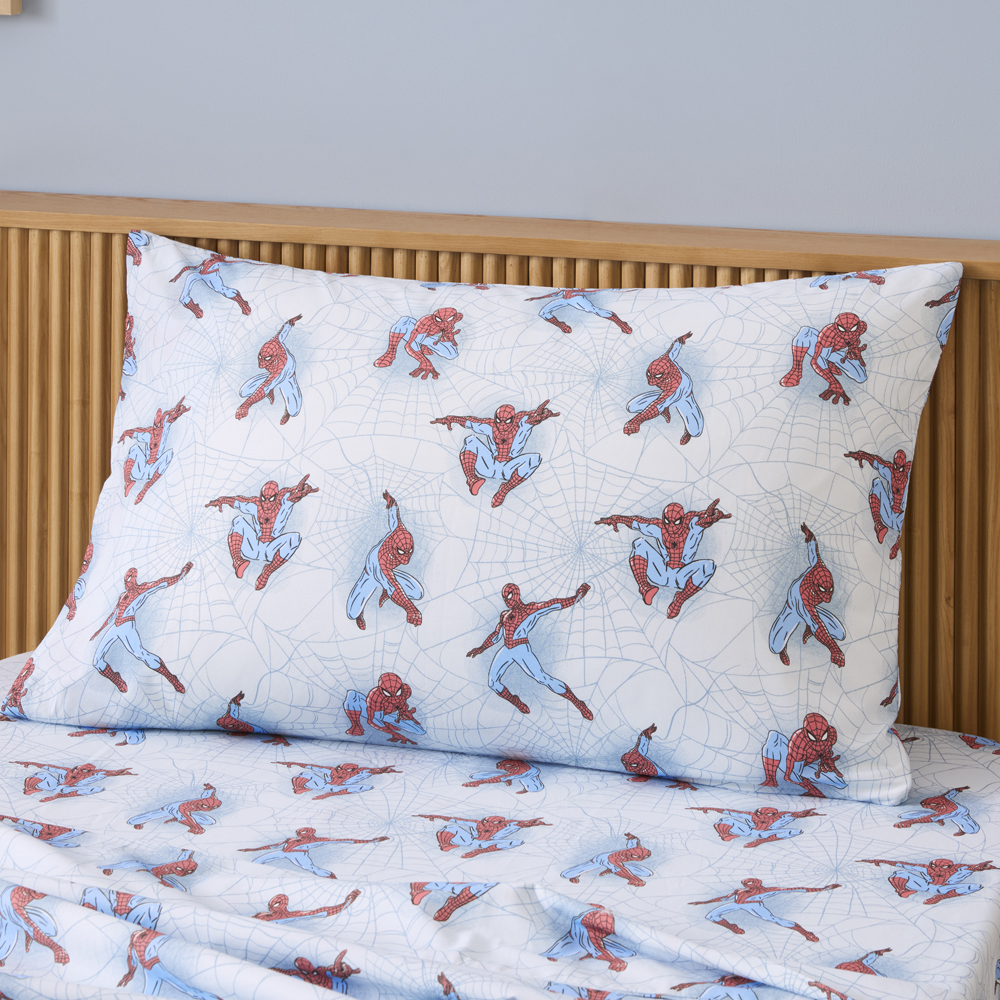 Adairs Kids - Marvel The Adventures of Spider-Man Blue Sheet Set | Adairs