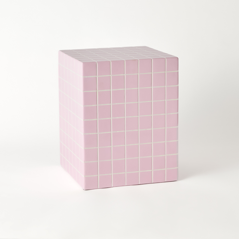 Adairs Kids - Tilly Pink Tile Side Table | Adairs