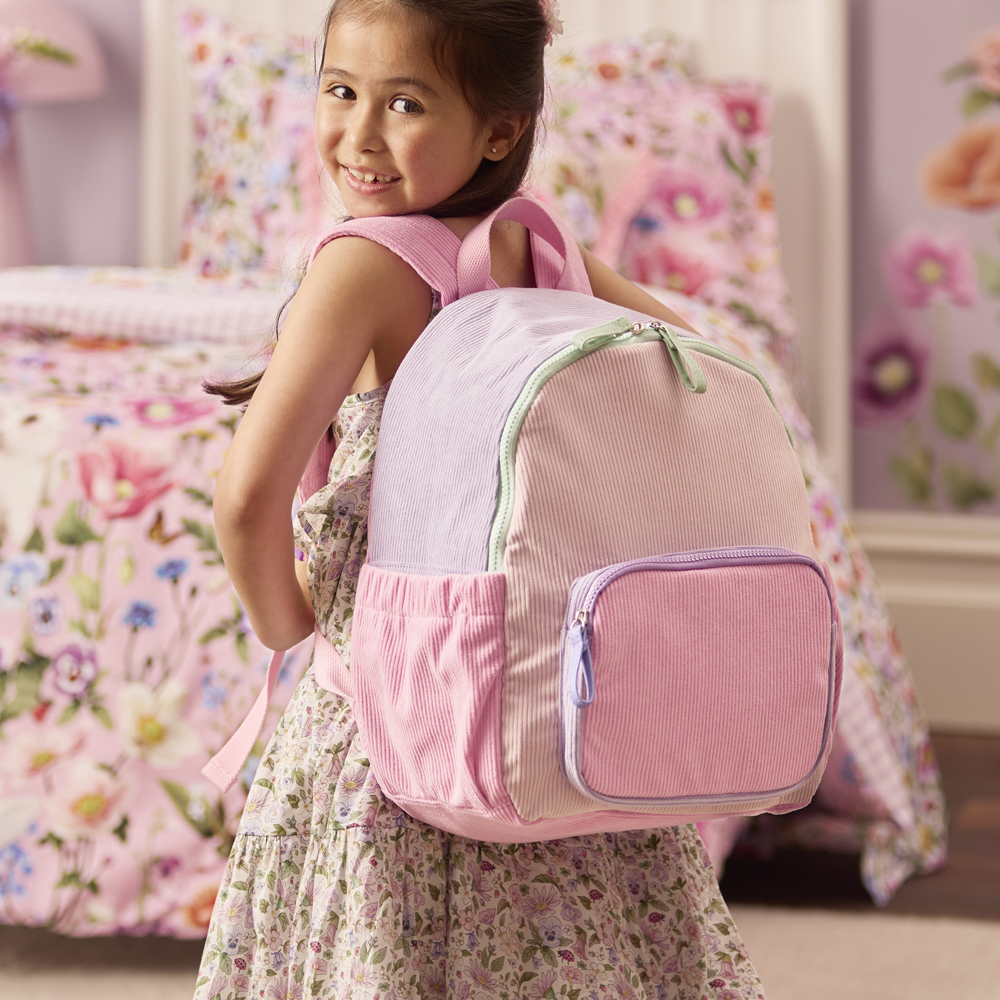Adairs Kids - Cord Pink Multi Backpack | Adairs