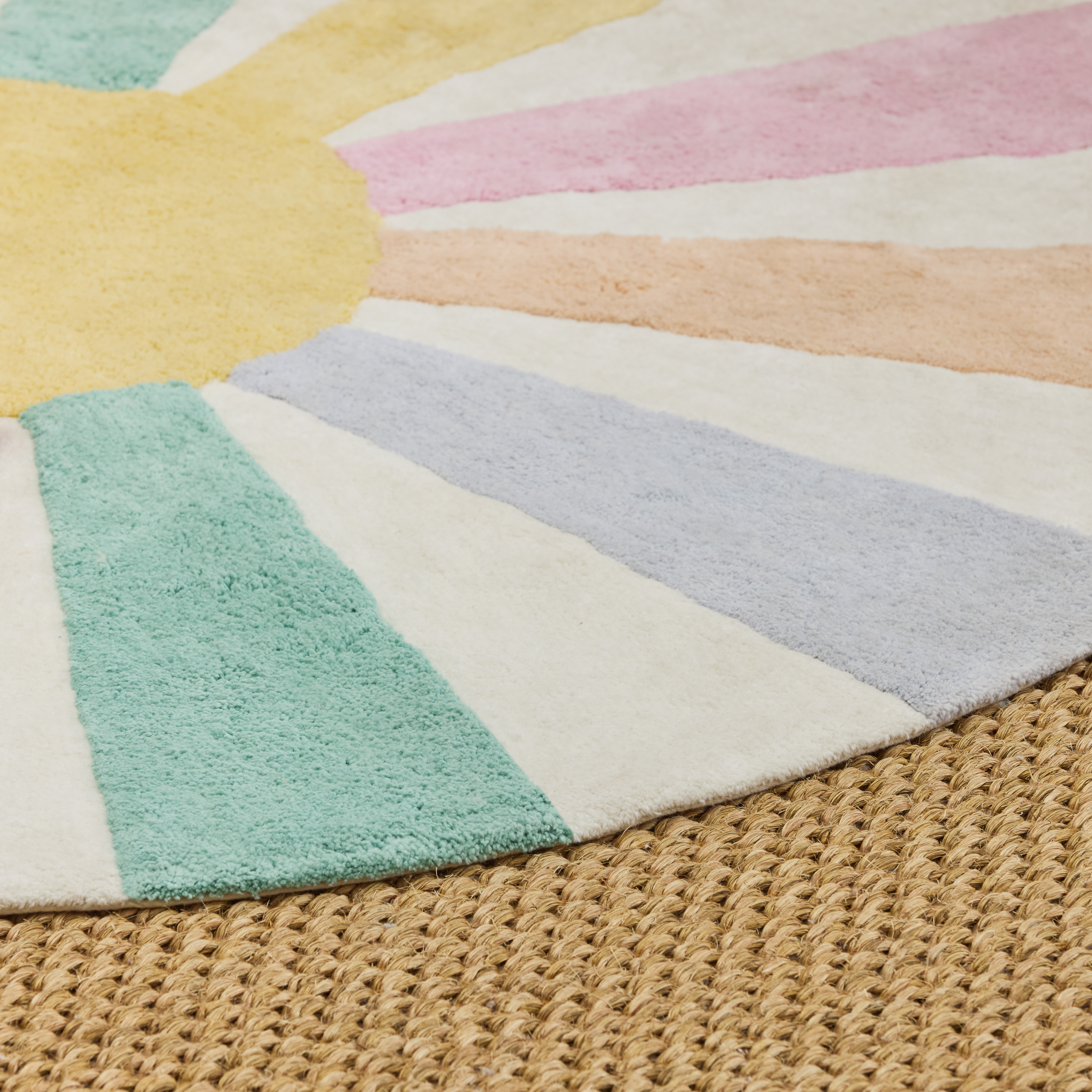 Adairs Kids - Rainbow Sun Rug | Adairs