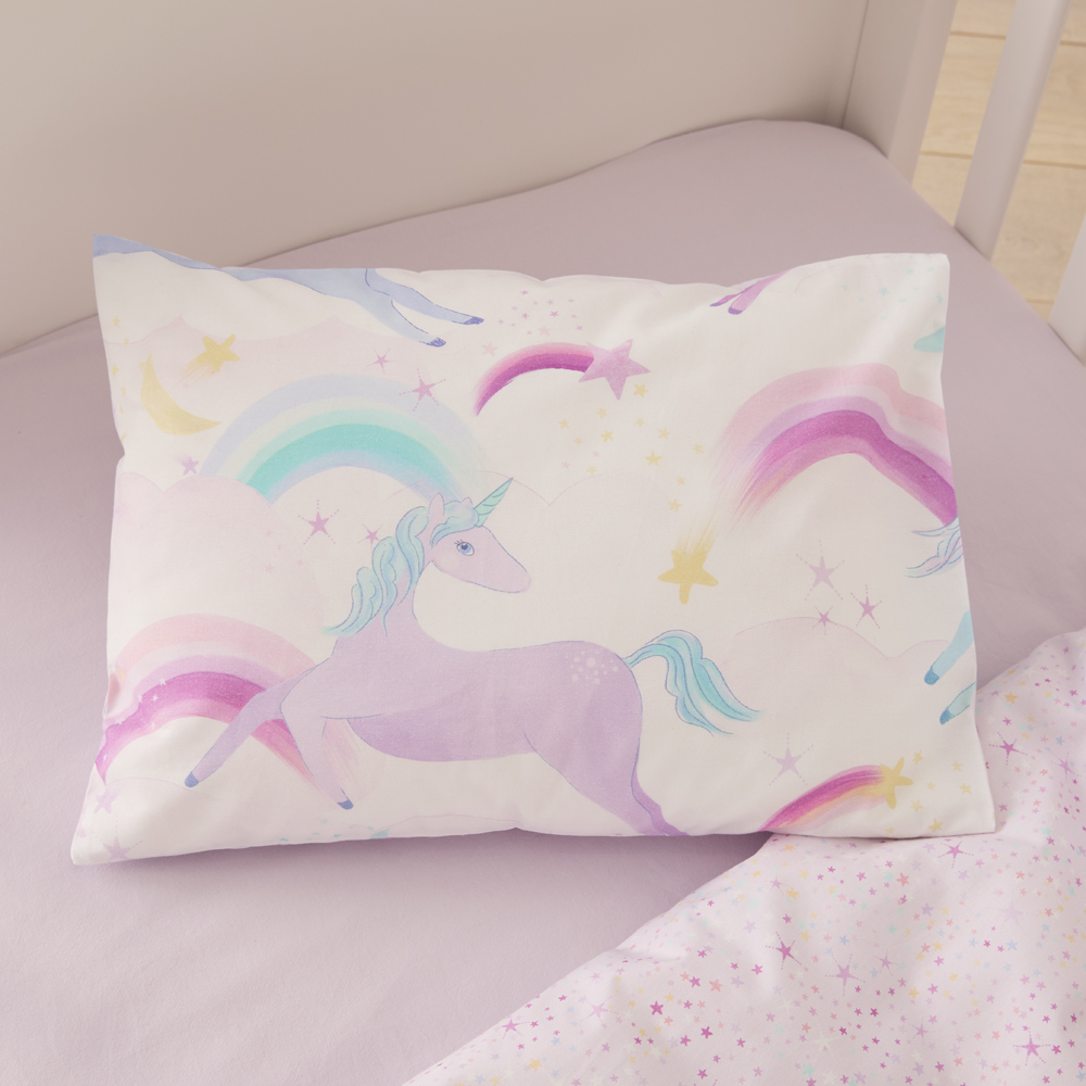Adairs Kids - Rainbows and Unicorn Cot Quilt Cover Set | Adairs