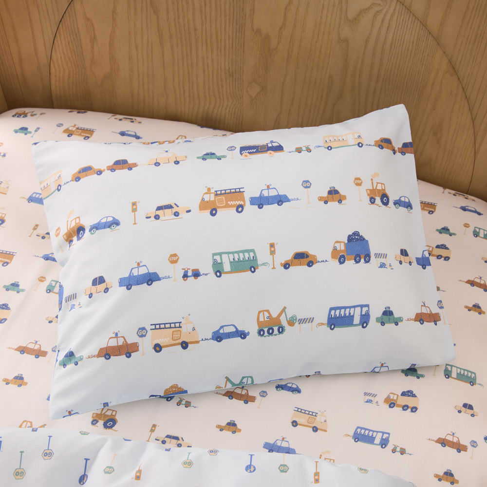 Adairs Kids - Stop & Go Cars Multi Cot Quilt Cover Set | Adairs