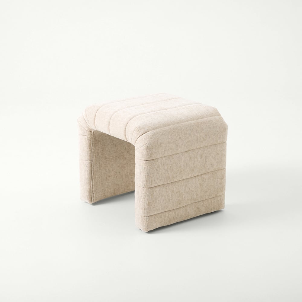 Hugo Natural Ottoman | Adairs