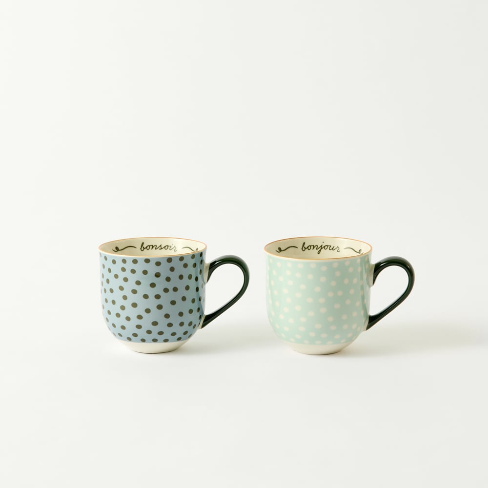Nordic Blue & Seaspray Spot Mug Set of 2 | Adairs