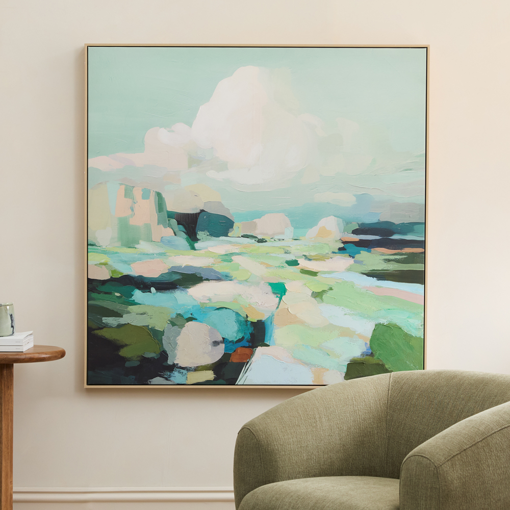 Terra Valley Square Canvas | Adairs