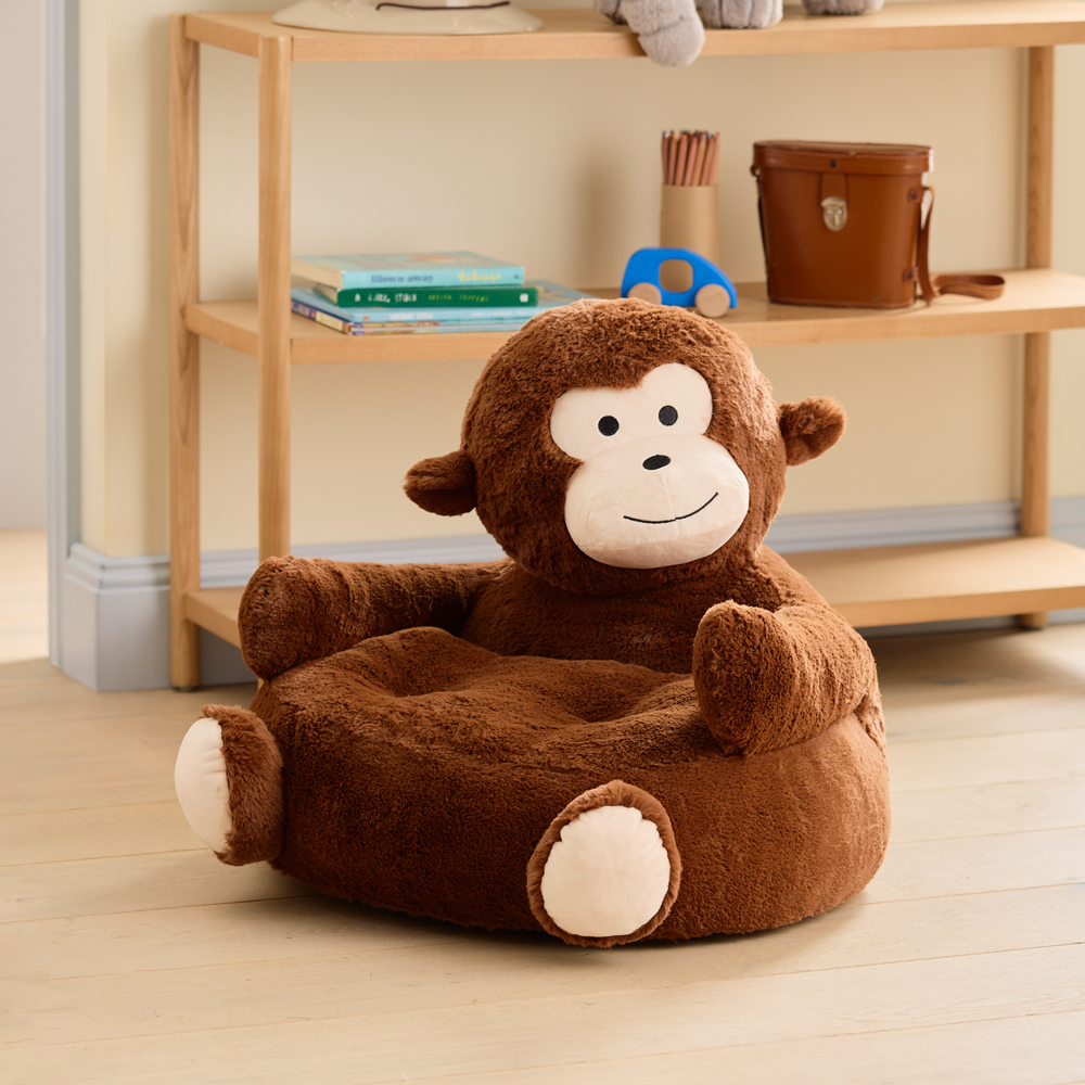 Adairs Kids - Mikey Monkey Brown Cuddle Chair | Adairs