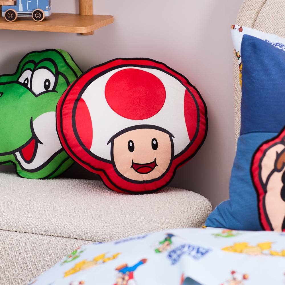 Adairs Kids - Nintendo Super Mario Red Toad Cushion | Adairs
