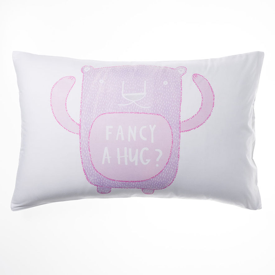 Orchid Fancy A Hug Text Pillowcase | Adairs
