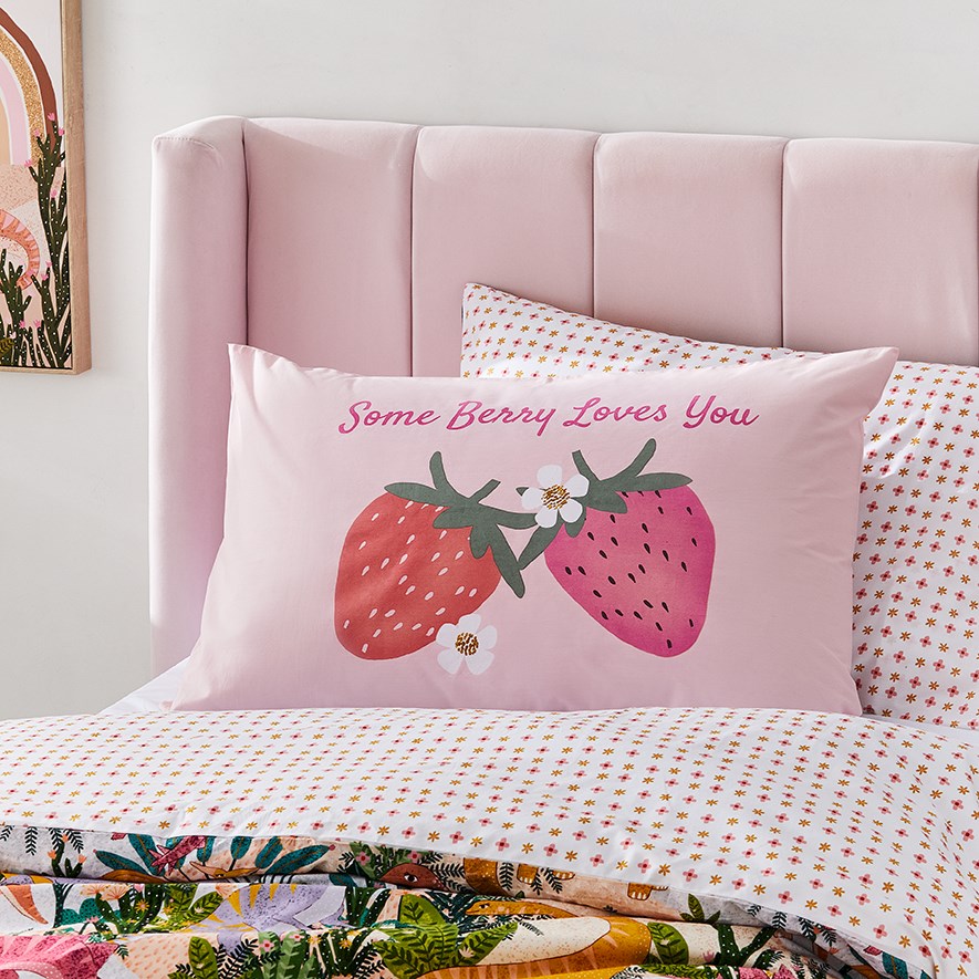 Adairs Kids - Some Berry Loves You Decorative Pillowcase | Adairs