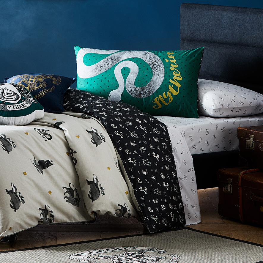 Adairs Kids - Harry Potter Collection Slytherin Text Pillowcase | Adairs