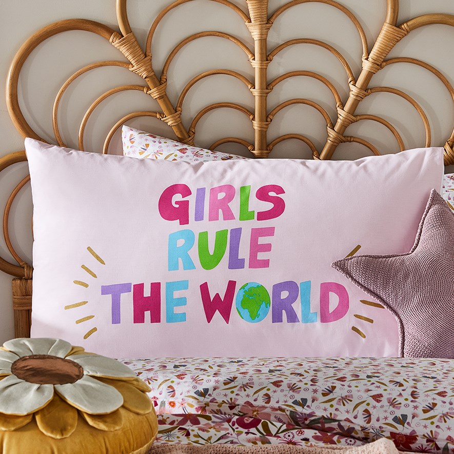 Adairs Kids - Girl Power Pillowcase | Adairs