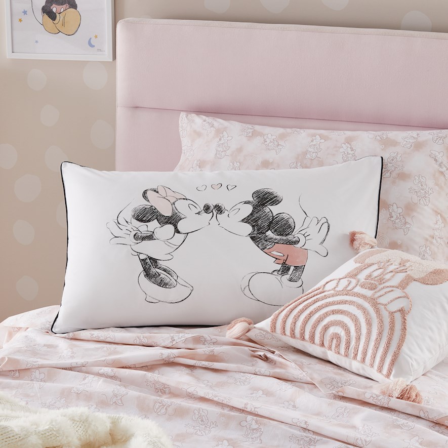 Adairs Kids - Disney Mickey & Minnie Love Pillowcase | Adairs