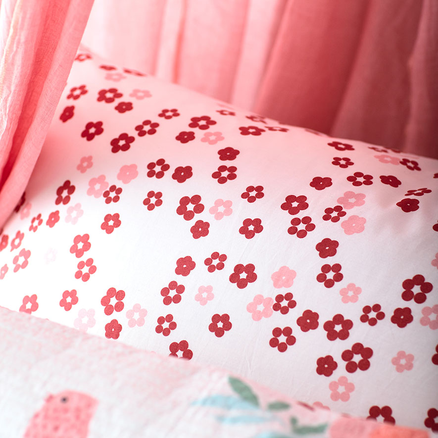 Adairs Kids - Birdy Quilted Pink Quilt Cover Set | Adairs