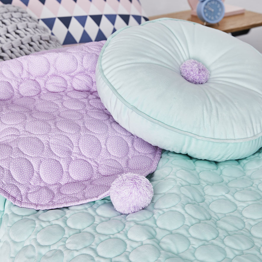Adairs Kids - Cambridge Velvet Coverlet Pale Green | Adairs