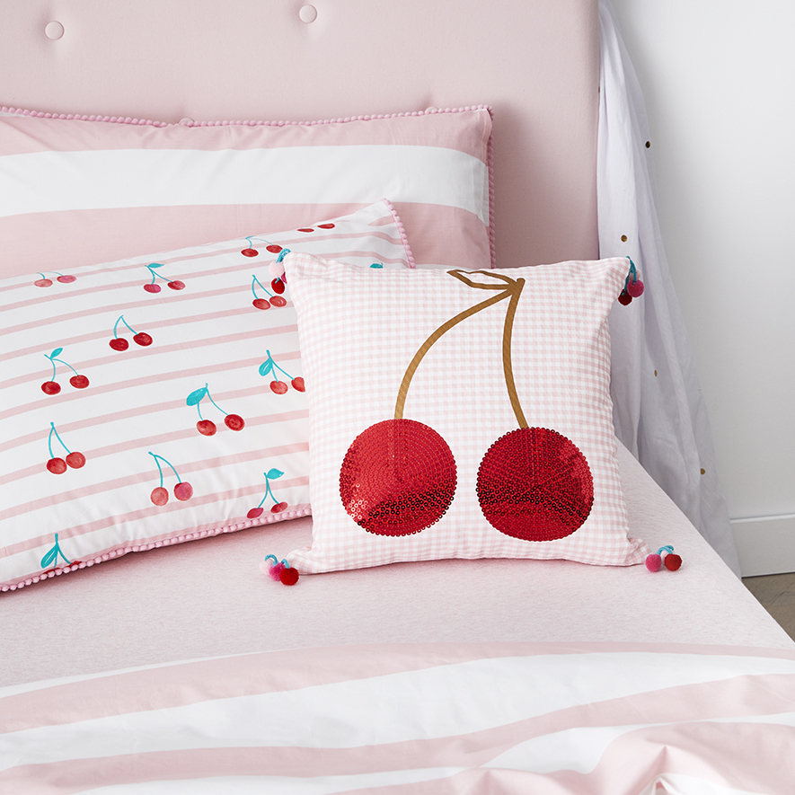 Adairs Kids - Cherry Baby Pink Quilt Cover Set | Adairs