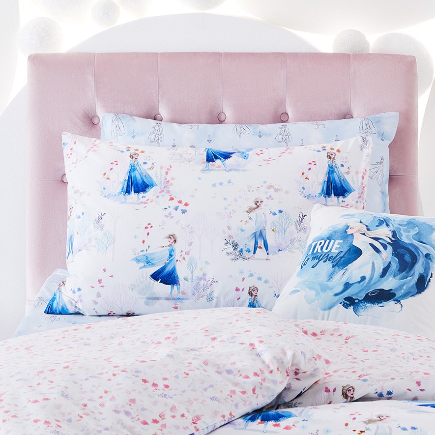 Adairs Kids - Frozen 2 White Botanical Quilt Cover Set | Adairs