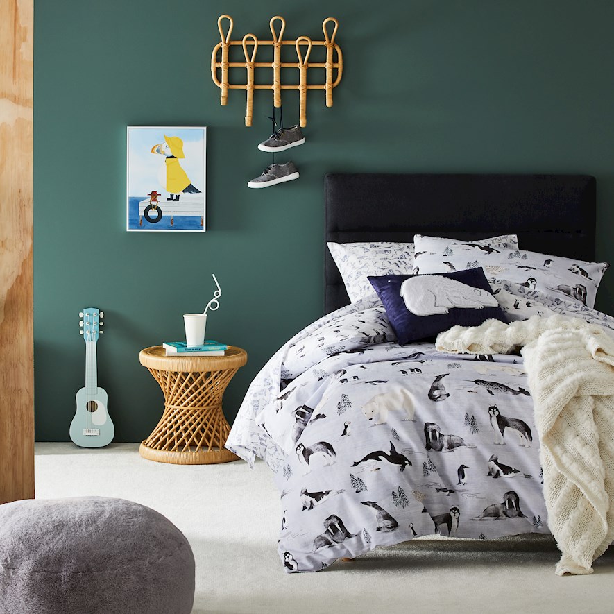 Adairs Kids - Snow Friends Ice Quilt Cover Set | Adairs